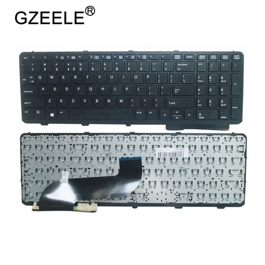 Gzeele English New Keyboard For Hp Probook 650 G1 655 G1 Us With Frame ...