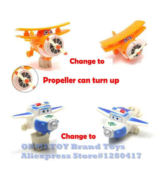 New 8pcs Planes Cake Topper Airplane Toy Model Action Figure Deformed ...