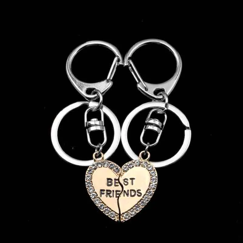 Best-Friends-Keychain-For-2-Broken-Heart-Friendship-Puzzle-Key-Holder ...
