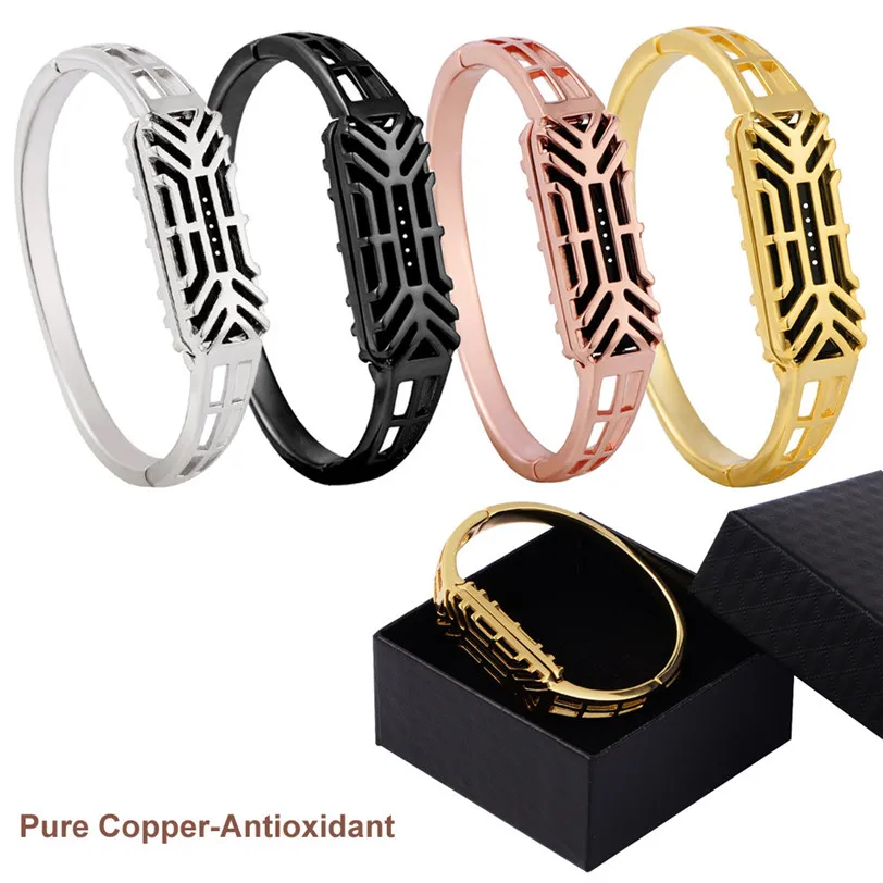 Fashion Pure Copper Accessory Bangle Watch Band Wrist strap For Fitbit Flex 2 PG11 Professional ...