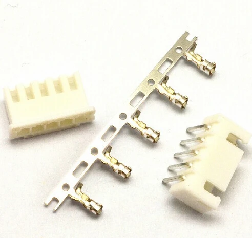 100sets/Lot 5 Pin Right Angle Connector Leads Header 2.54mm XH 5P Kit ...