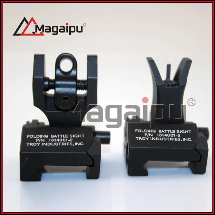 Troy Metal Iron V Shape front Sights Front and Rear Sights Folding Back ...