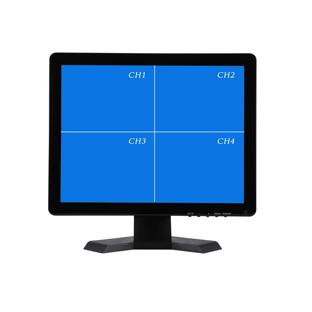 17-Inch-QUAD-Display-screen-CCTV-TFT-LED-Monitor-with-Metal-Shell-4-BNC ...