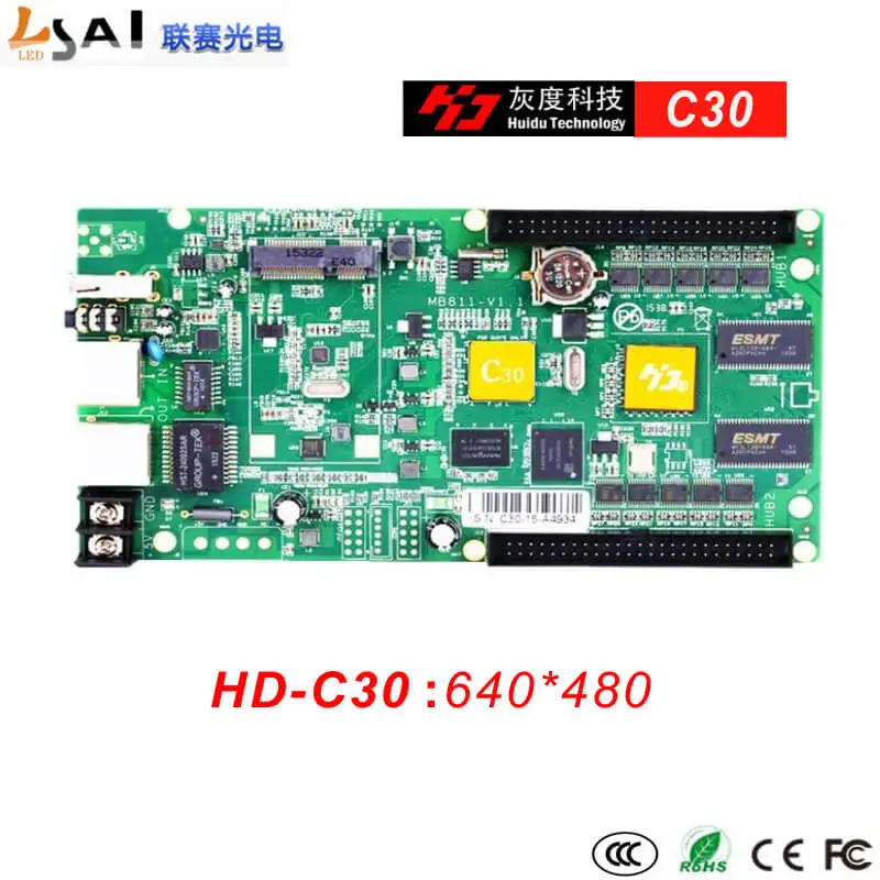 Full color Async controllers C30 Control Range:640*320 2of50PIN|LED ...