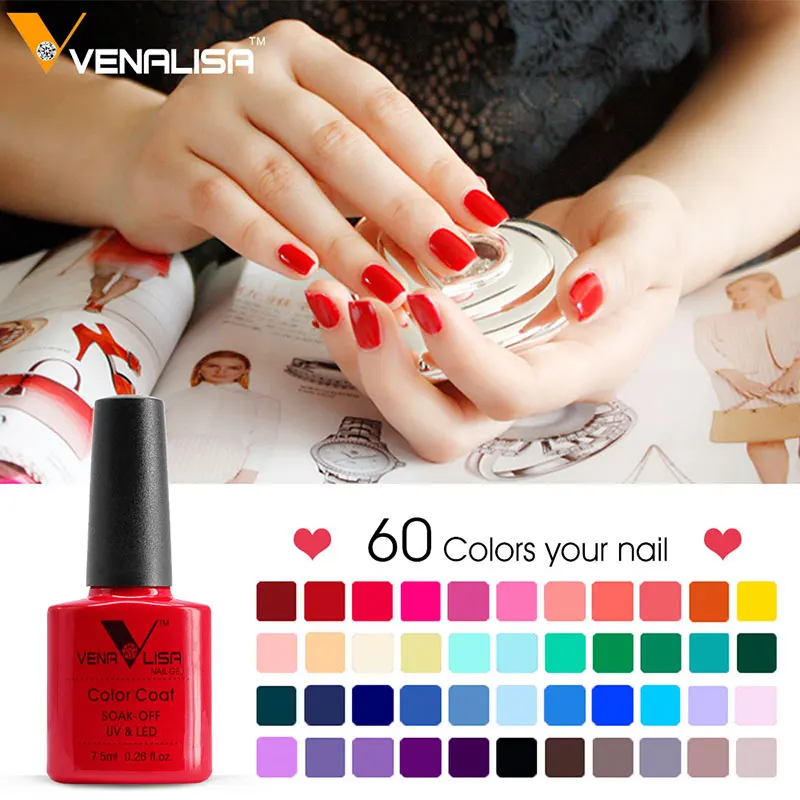 #61508 High Quality Nail Art DIY Design Nail Varnish UV/LED 60 Colors 7 ...