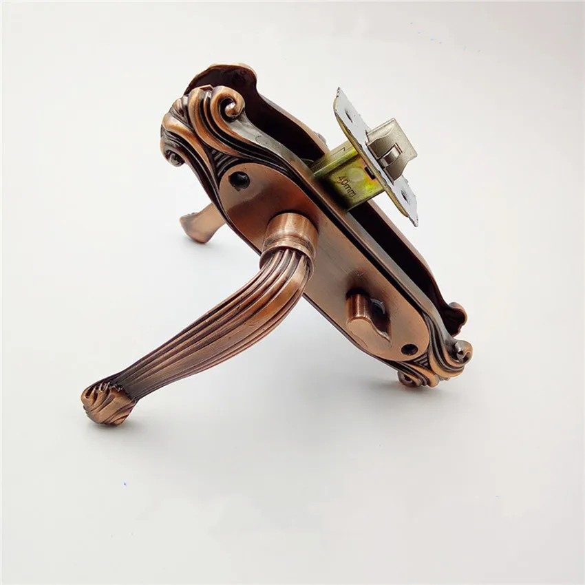 Bathroom door lock kitchen aisle solid wooden door single tongue handle ...