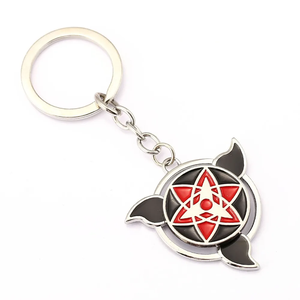 NARUTO Keychain Rotatable Sharingan Key Ring Holder Gift Chaveiro Car ...