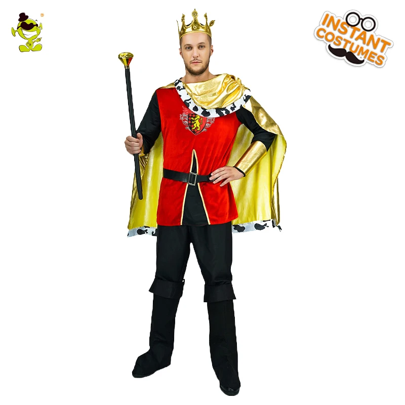 Men's Europe Medieval King Deluxe Costumes Prince Cosplay Halloween ...
