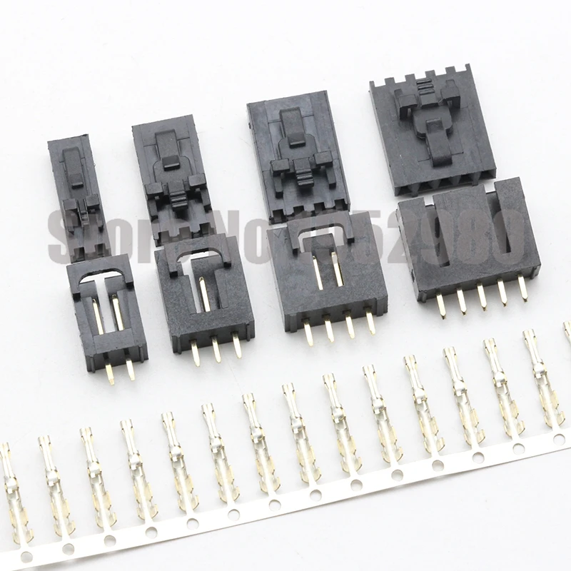 50 Set MX2.54 Dupont Connector 2/3/4/5/6/8/12Pin with Belt Buckle Single Row 2.54mm Straight Pin ...