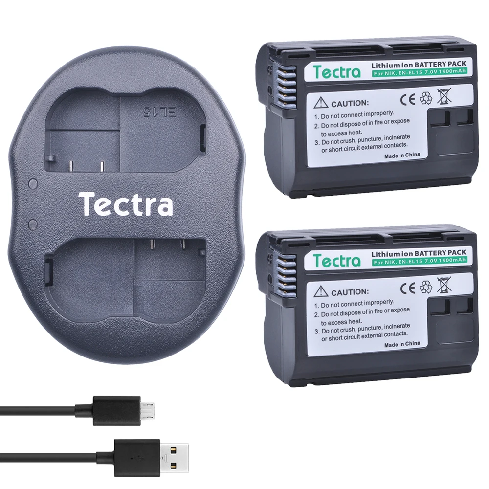 2Pcs EN EL15 ENEL15 Battery Bateria for Nikon D600 D610 D600E D800 ...
