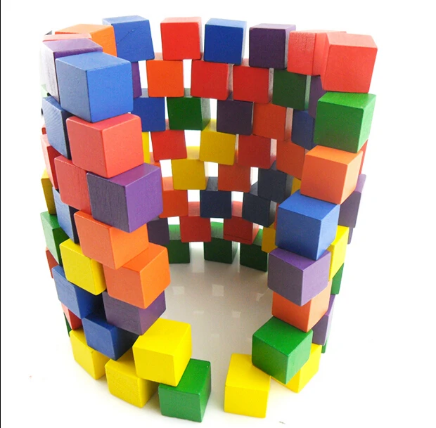 Popular Colored Wooden Cubes-Buy Cheap Colored Wooden Cubes lots from ...