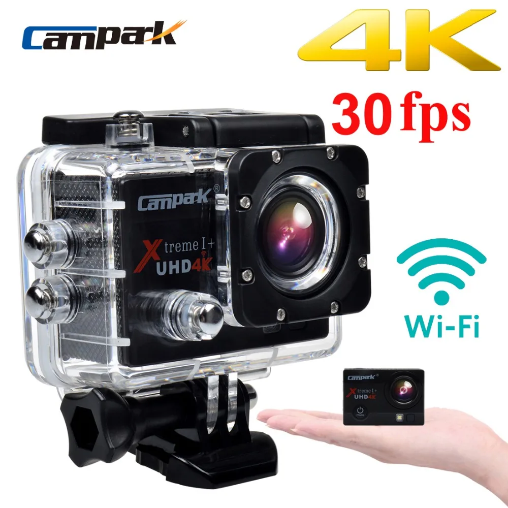 Campark ACT74 4 K 30fps 2.0 "LCD Wifi Acción Del Deporte de Buzo 30 m ...