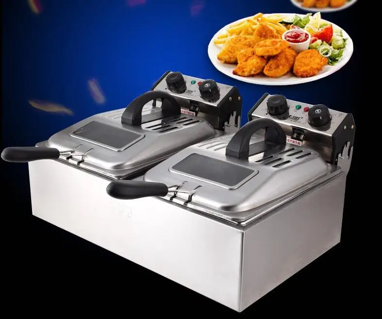 2-6L-Electric-Deep-Fryer-Large-Capacity-Timing-Fry-Pan-Double-Cylinder ...