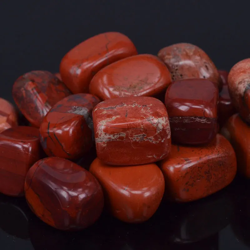 Natural Red Jasper Crystal stones Points beads Tumbled Stone Chakra ...