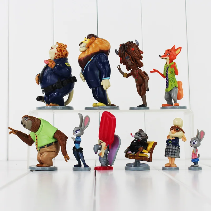 10pcs/lot Hot Moive Zootopia Judy Hopps Nick Wilde Leodore Lionheart ...