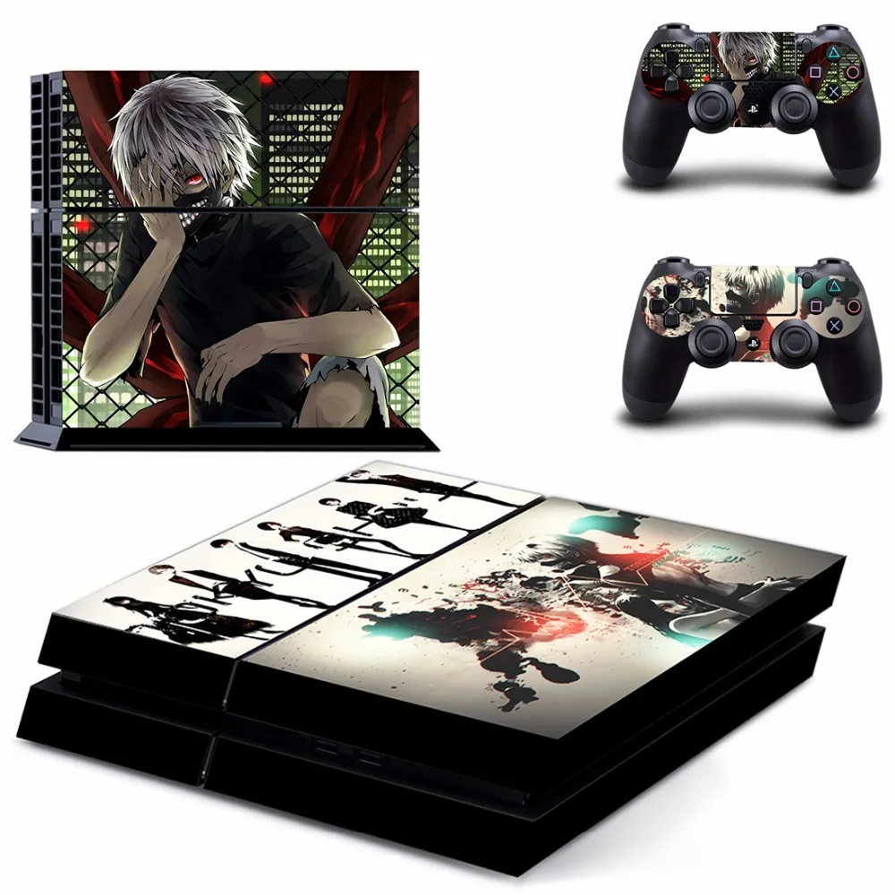 Tokyo Ghoul Skin Sticker Console And Two Controllers For Sony PlayStation 4
