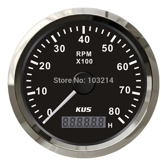 Harga terbaik!!! KUS 85mm Tachometer gauge tacho hitam faceplate bezel ...