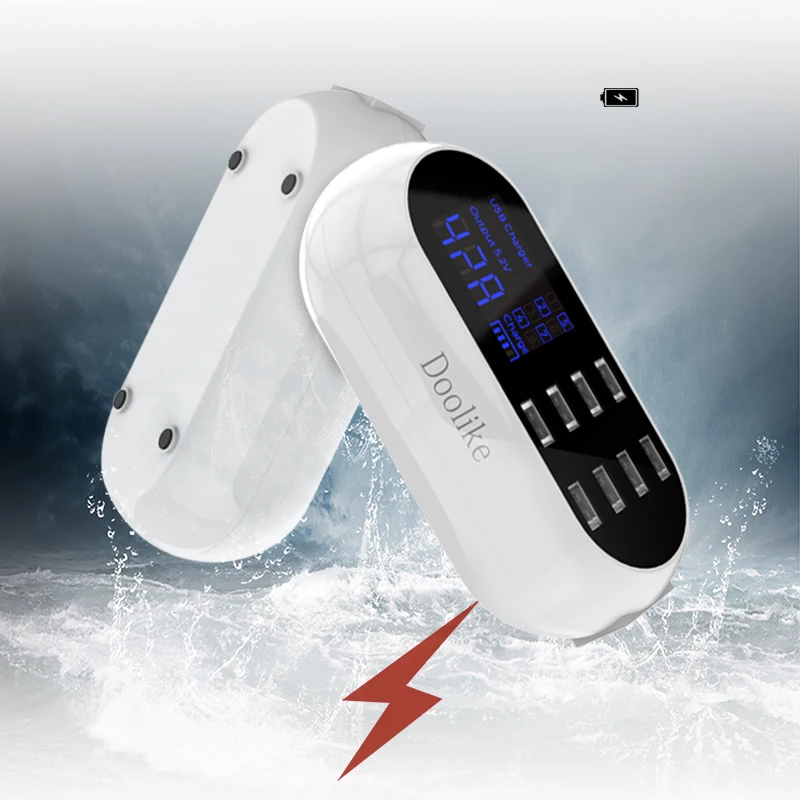 Doolike-Digital-Display-Charging-Current-Multi-port-Smart-Charger-8-USB ...
