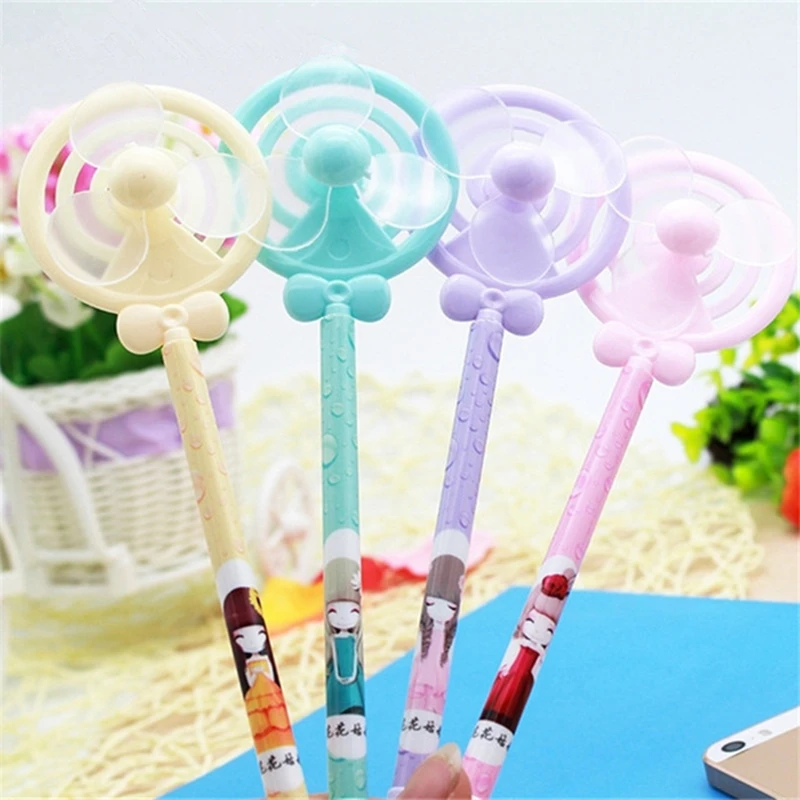 Creative Fan Gel Pens 0.38mm Black Korean Stationery Office School ...