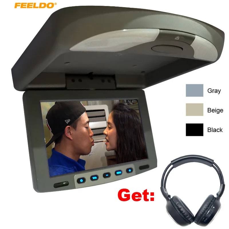 Overhead Flip Down Screen 13" Flip-Down Car Roof Monitor - Overhead LCD ...