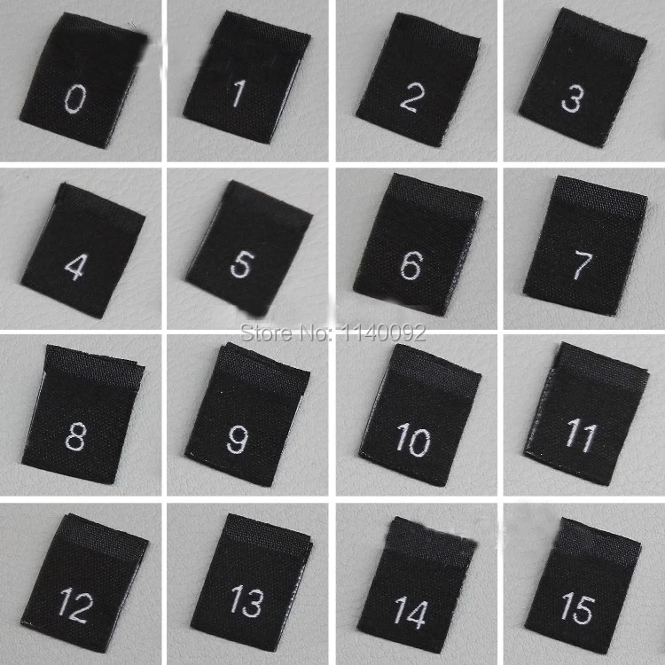 Wholesales Clothing Size Labels With Cut And Fold/number Tags/kids Size ...