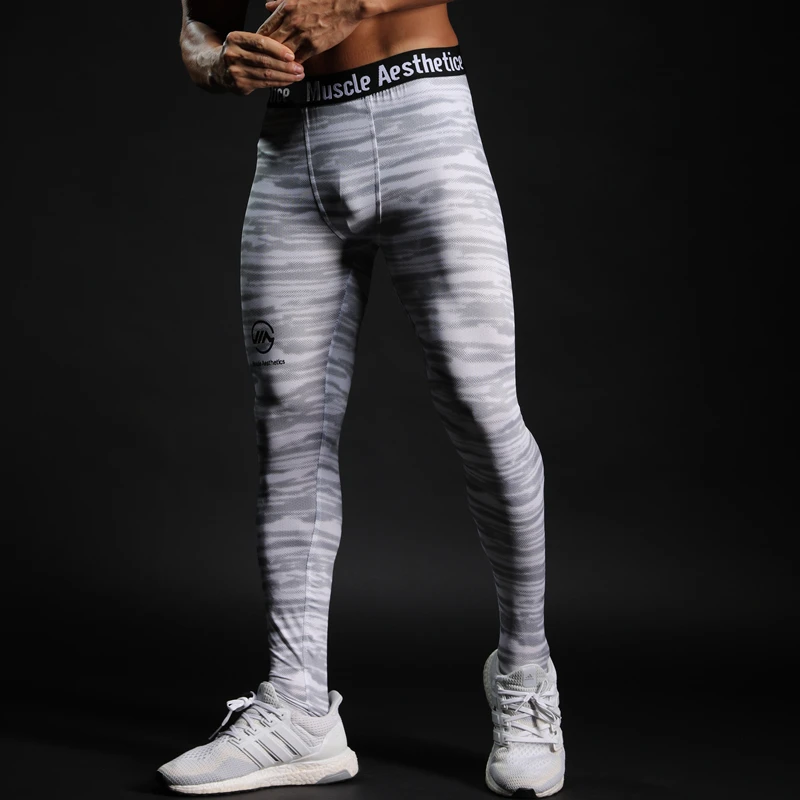 Летние Новые мужские леггинсы для фитнеса и бега Штаны для бодибилдинга ...