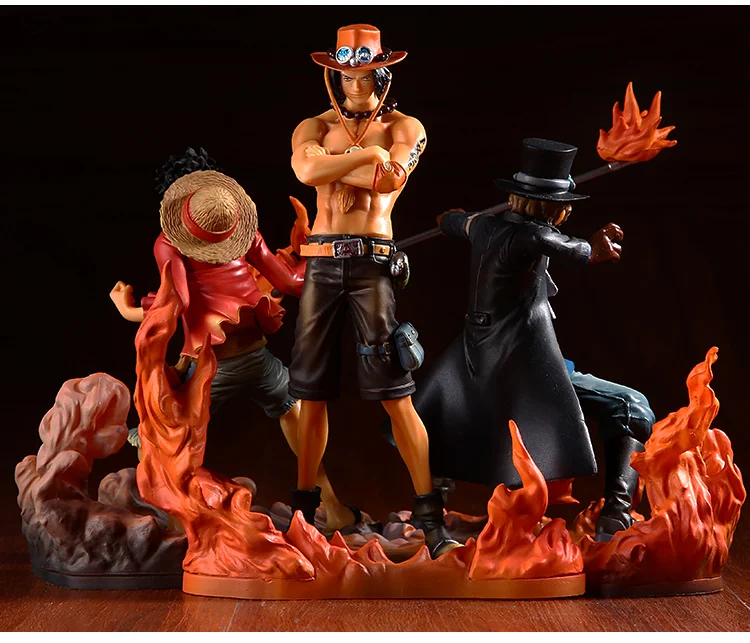 ONE PIECE Luffy Ace Sabo Red Fire:Set3Pc (Neu und originalverpackt) in ...