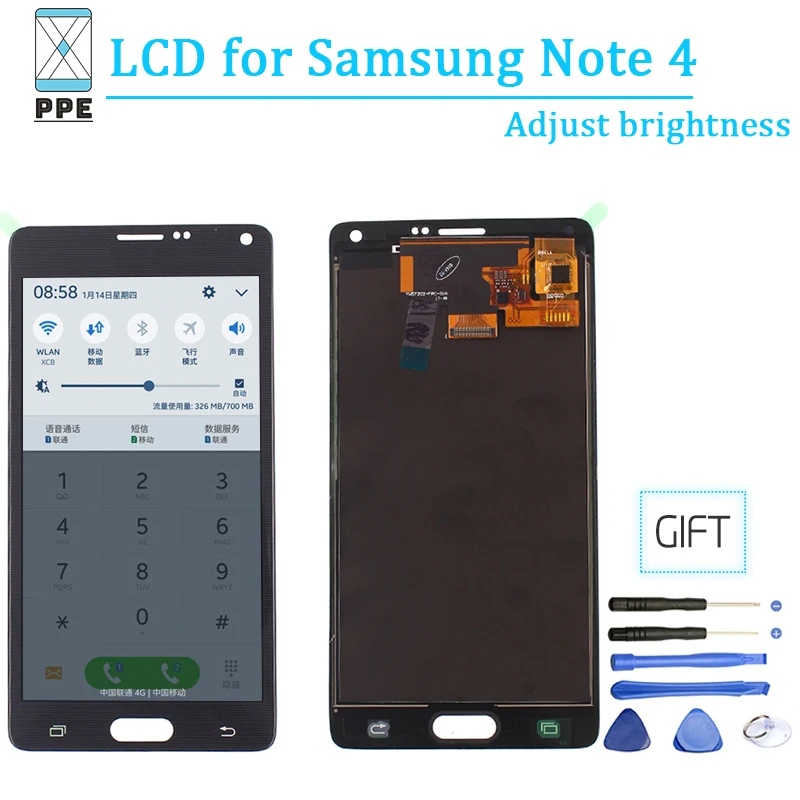 5,7 "Lcd para Samsung Galaxy Nota 4 N910 N910C N910F N910A Pantalla ...