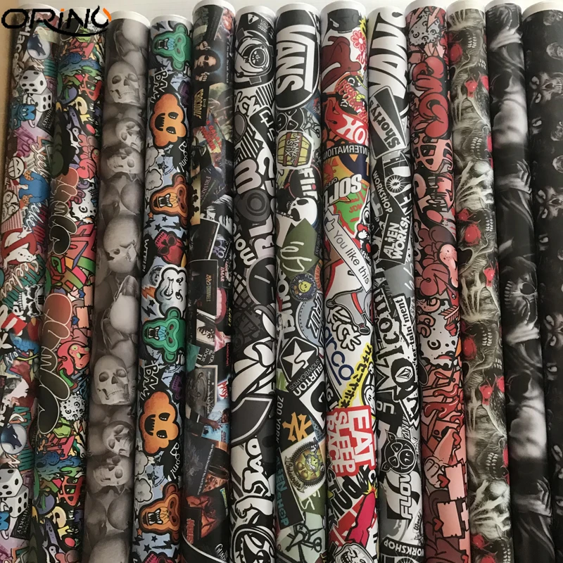 ORINO Sticker bomb Vinyl Wrap StickerBOMB Adhesive Cartoon Skull JDM ...
