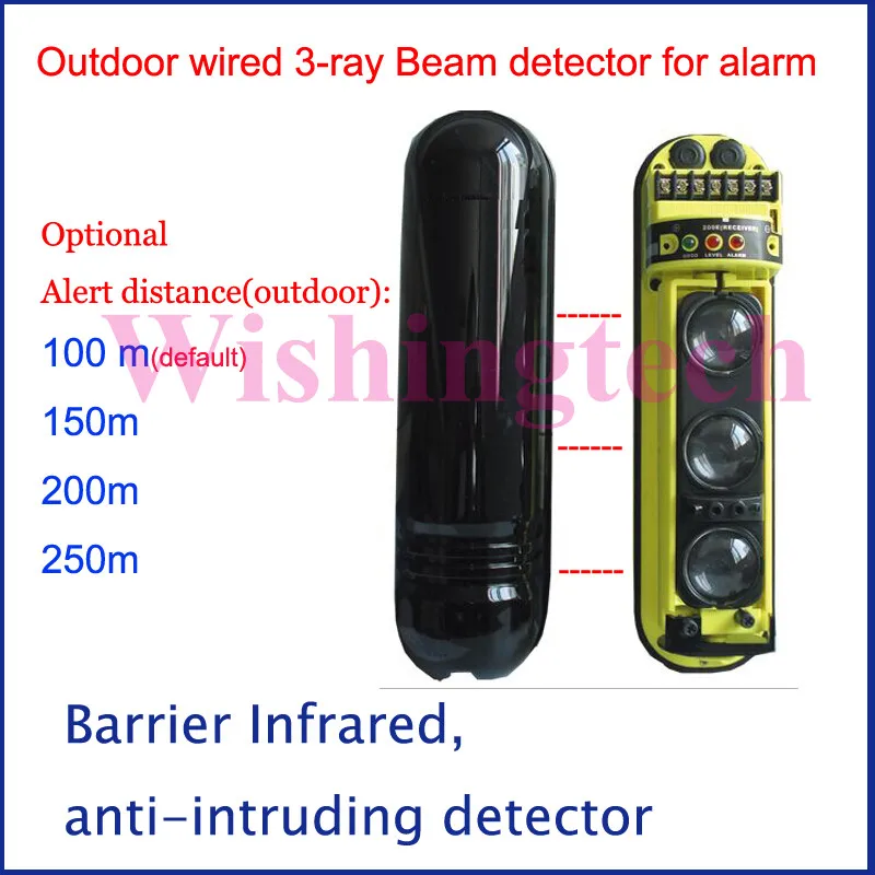 Wired Outdoor barrier infrared 3 Rays outdoor/ indoor beam detector ...