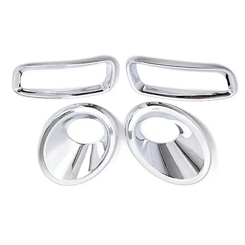 4PCS Chrome Front + Rear Fog Light Cover Trim Bezel For Renault Koleos ...