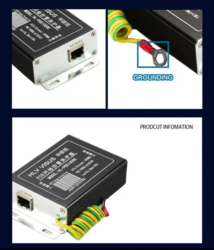 IP Camera Network POE Switch RJ45 & POE Surge Protector,Protection ...
