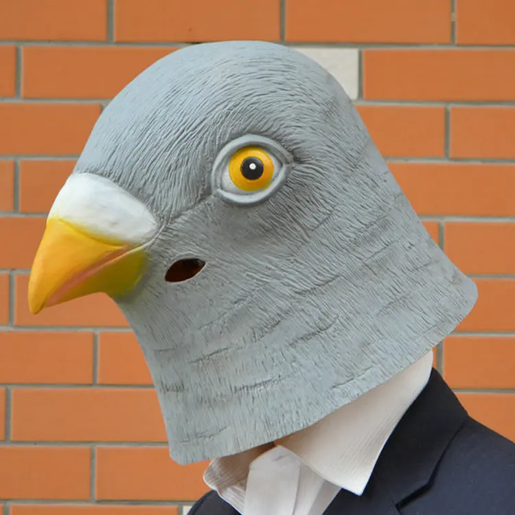 Full Head Pigeon Bird Mask Halloween Animal Costume Theater Prop ...