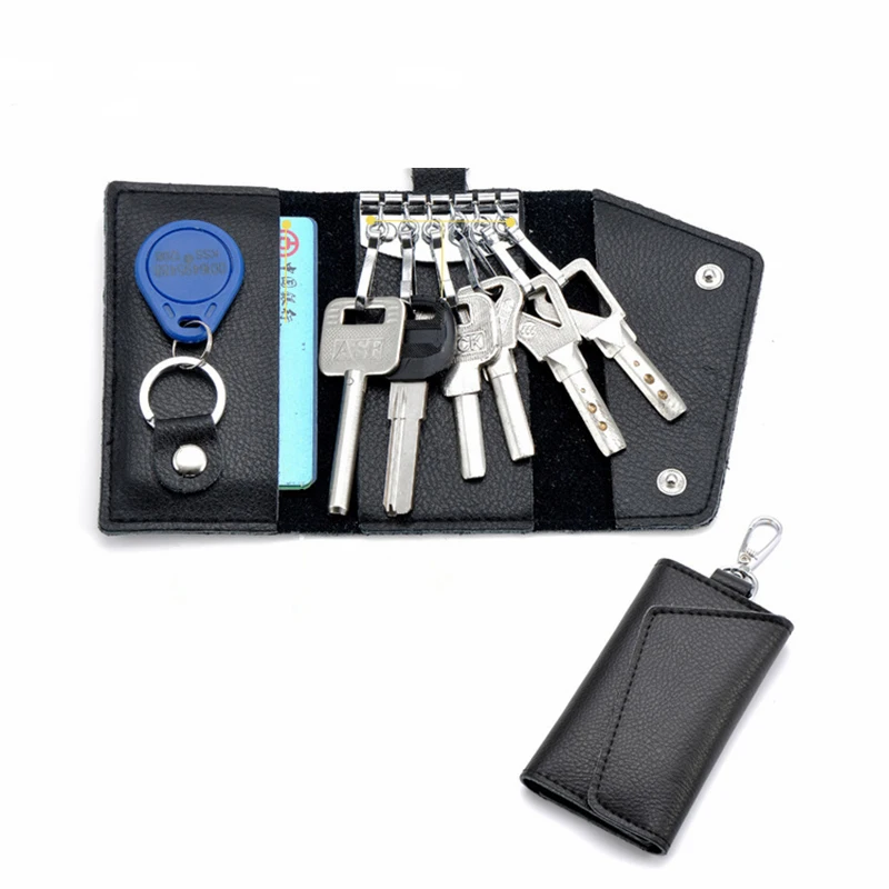 Key Wallets For Leather Car Key Wallets Men Key Holder Keychain Hasp ...