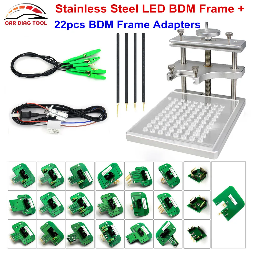 New Arrival Stainless Steel LED BDM Frame + 22pcs BDM Frame ECU RAMP ...