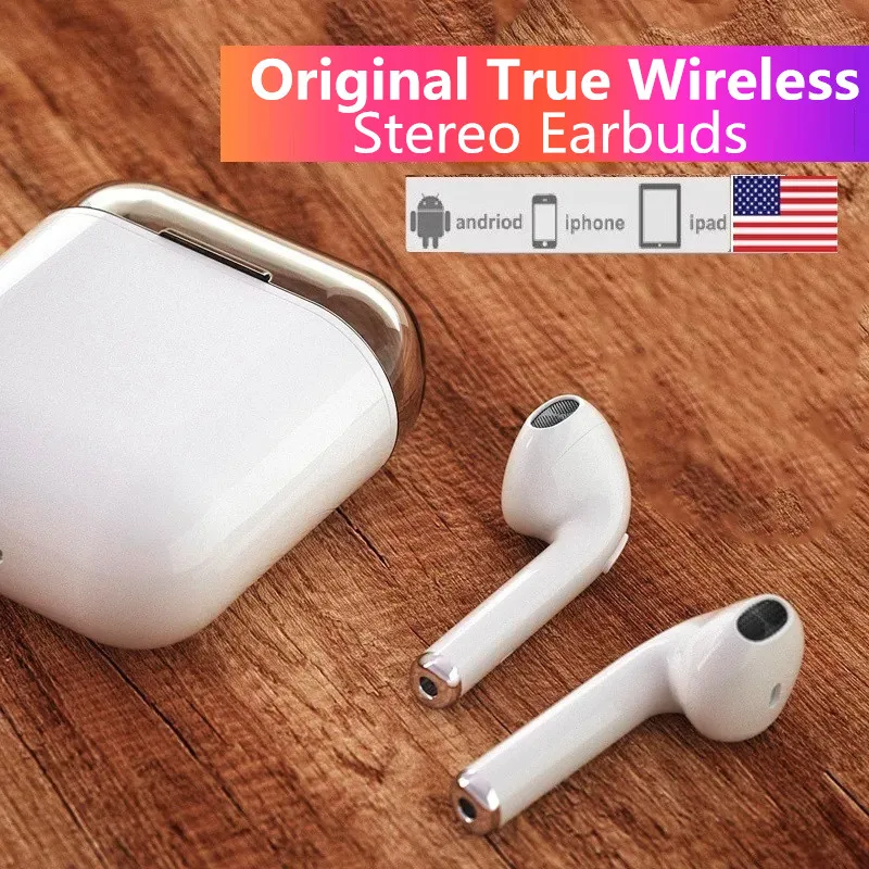 מוצר - New Double Ear mini bluetooth Headsets pods Earbuds wireless ...