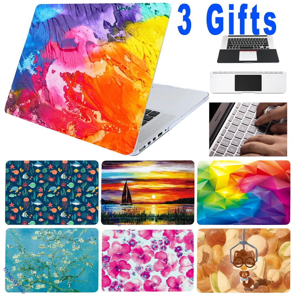 Case for Macbook Printing Brain Wood Marble Pattern Air 11 12 13 Pro 13 ...