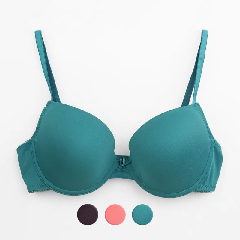 Newlook women's underwear green glossy thin bra cover comfortable nn224 ...