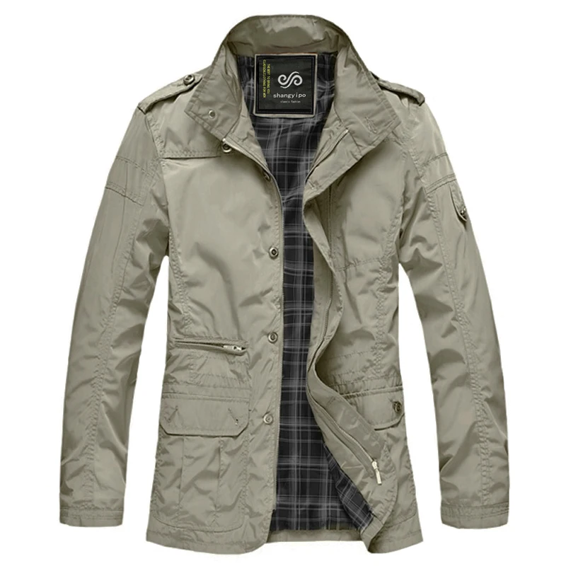 Free Shipping New High Quality Men's Jacket High Collar Coat Jackets ...