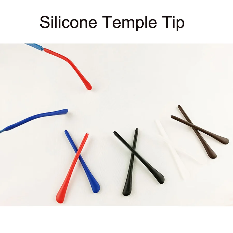 200pieces100pairseyeglasses Soft Silicone Temple Tips For Metal Temple Glasses Eyewear Temple