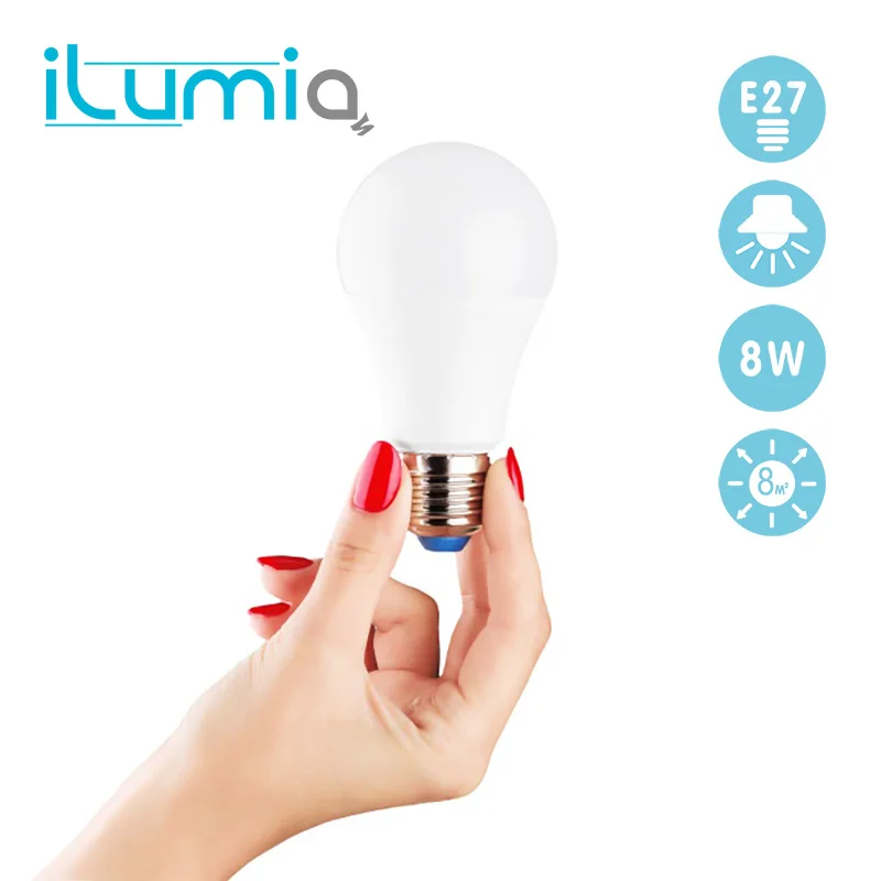 ILUMIA support e27 A60 lamp 220 v leed light smart globe high ...