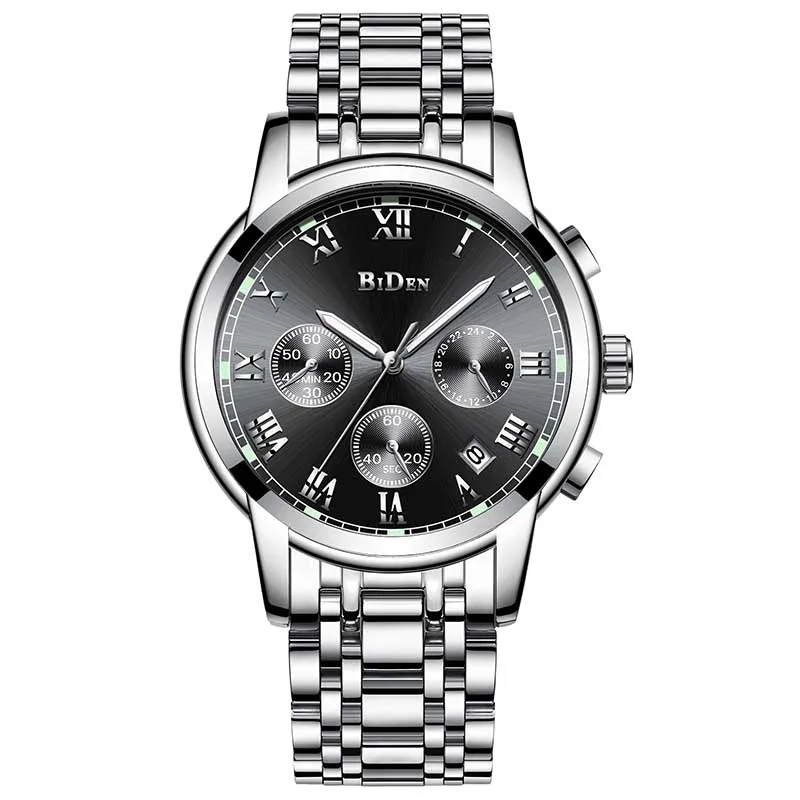 Novos relógios masculinos de luxo da marca biden cronógrafo masculino relógios esportivos à ...