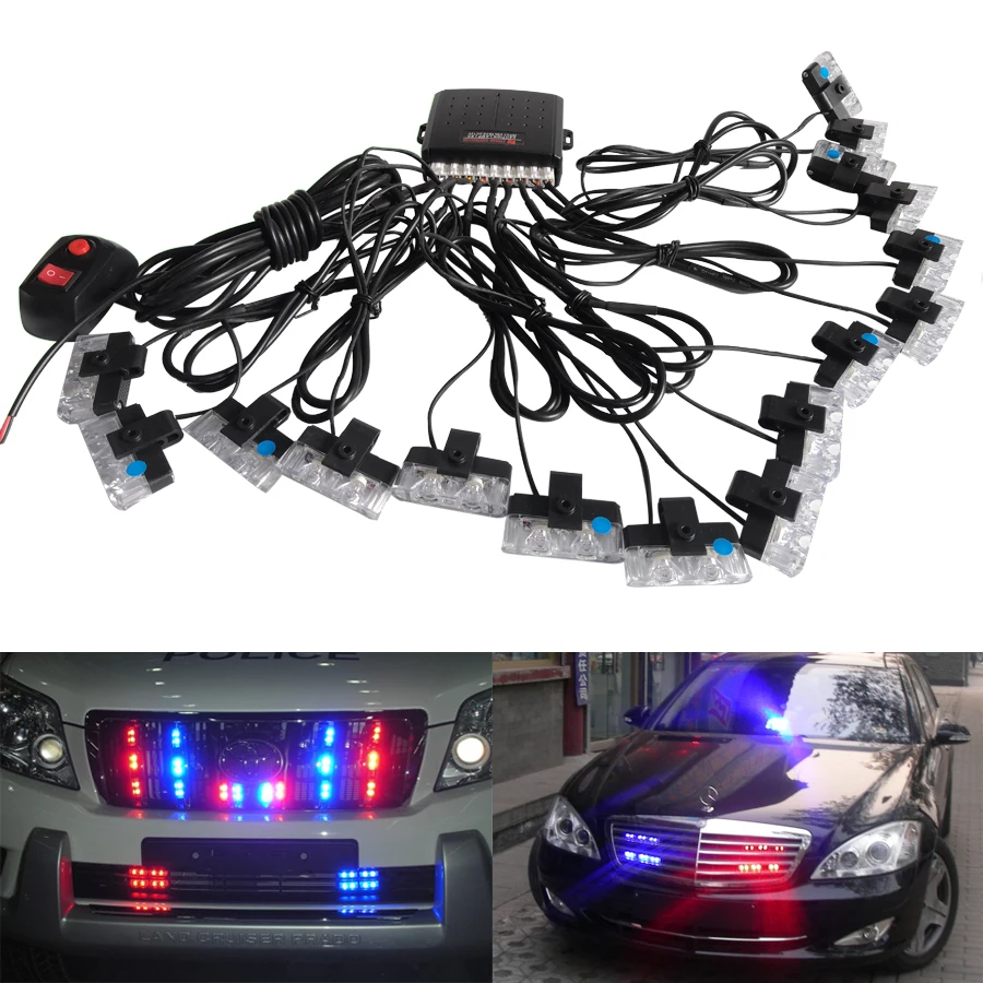 32LED-16LED-Super-Bright-Car-Truck-Emergency-Light-Flashing-Firemen ...