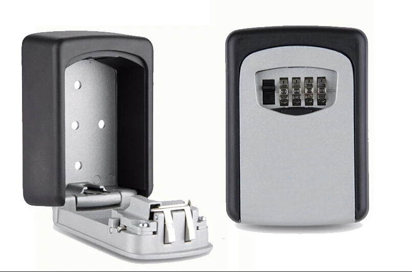 wall mounted outdoor metal password padlock key box|password padlock ...