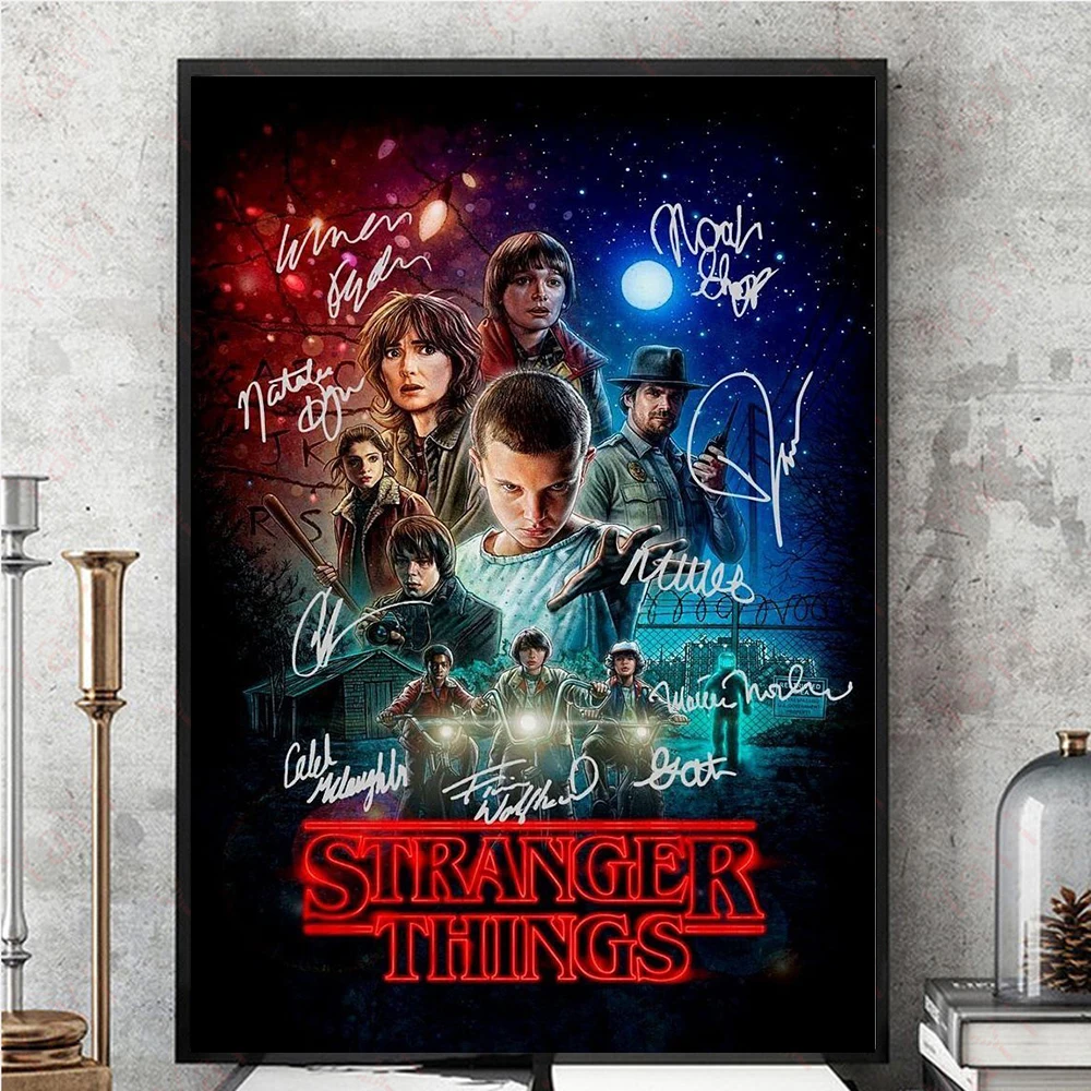 Signature Stranger Things Poster Canvas Painting Posters And Prints ...