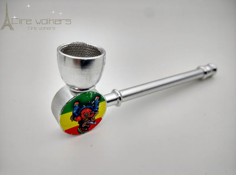 Free shipping 2pcs Fashion Rasta Metal Weed Pipe Smoking Pipe Magic ...