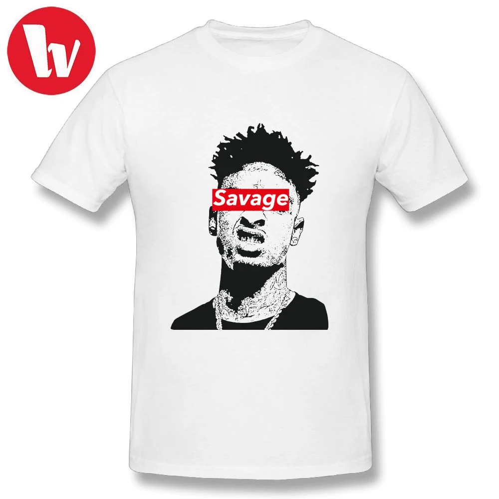 21 Savage Print T Shirt Men Short Sleeve Tee Shirt 100 Cotton shirts M ...