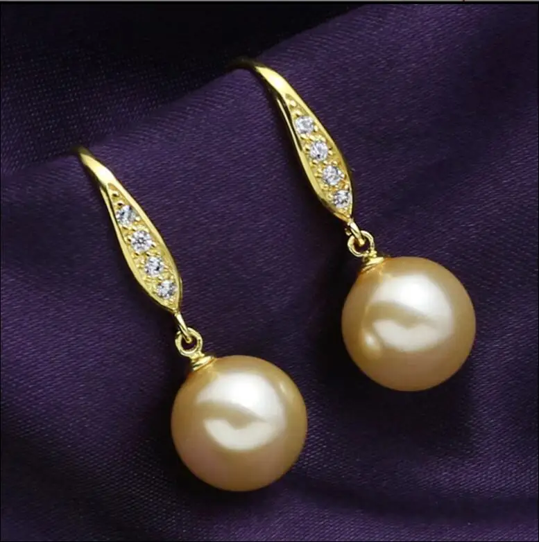 New 1101+++Natural mother Shell Pearl Bead Earrings 925 pure silver ...
