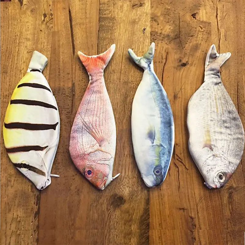 Creative Food Fish Shaped Pencil Case Pouch Kawaii Large Capacity ...