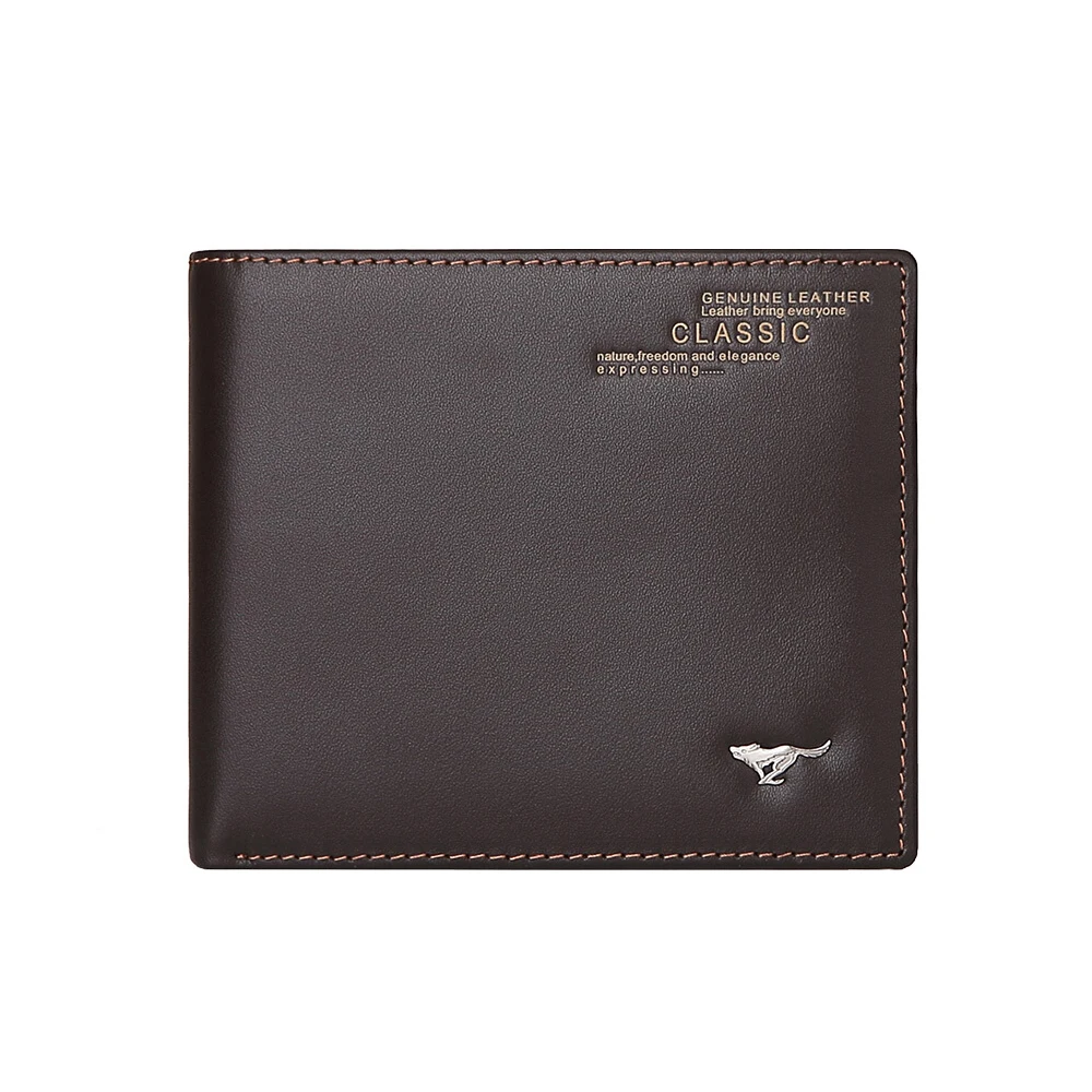SEPTWOLVES Brown Short Wallet Men's Cross Section Vertical Wallet ...